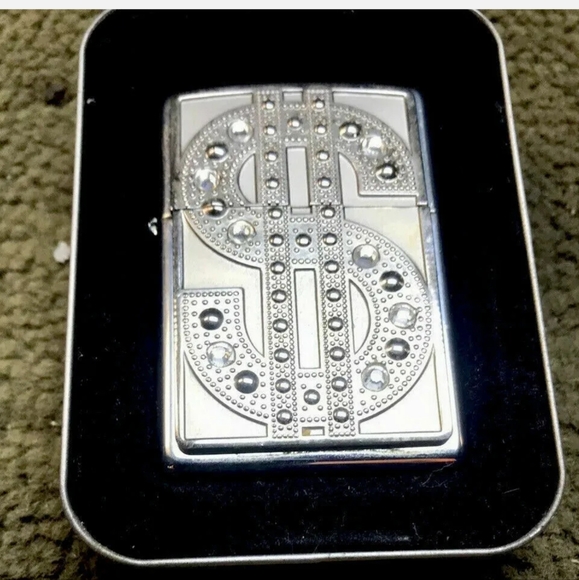 Zippo Money Sign | Other | Vintage New Zippo Lighter Bling Sign ...